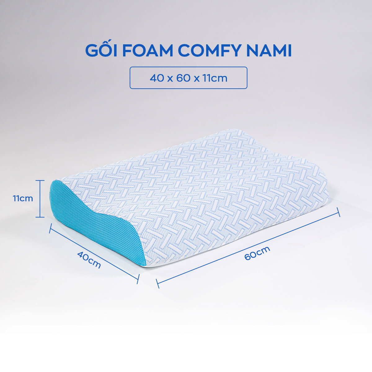 Gối memory foam công thái học Comfy Nami