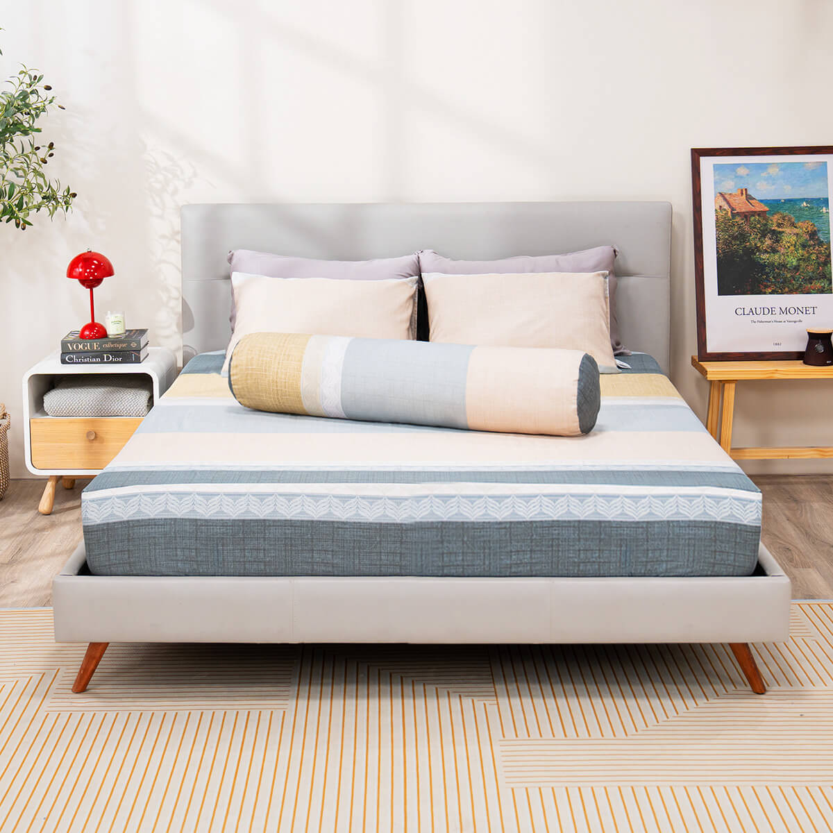 Bộ ga chun tencel Amando Celia 4 chi tiết TP006